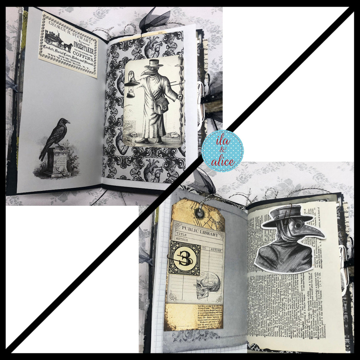 Creepy Dark & Gloomy Winter Junk Journal w Spooky Collage Cover – ila ...