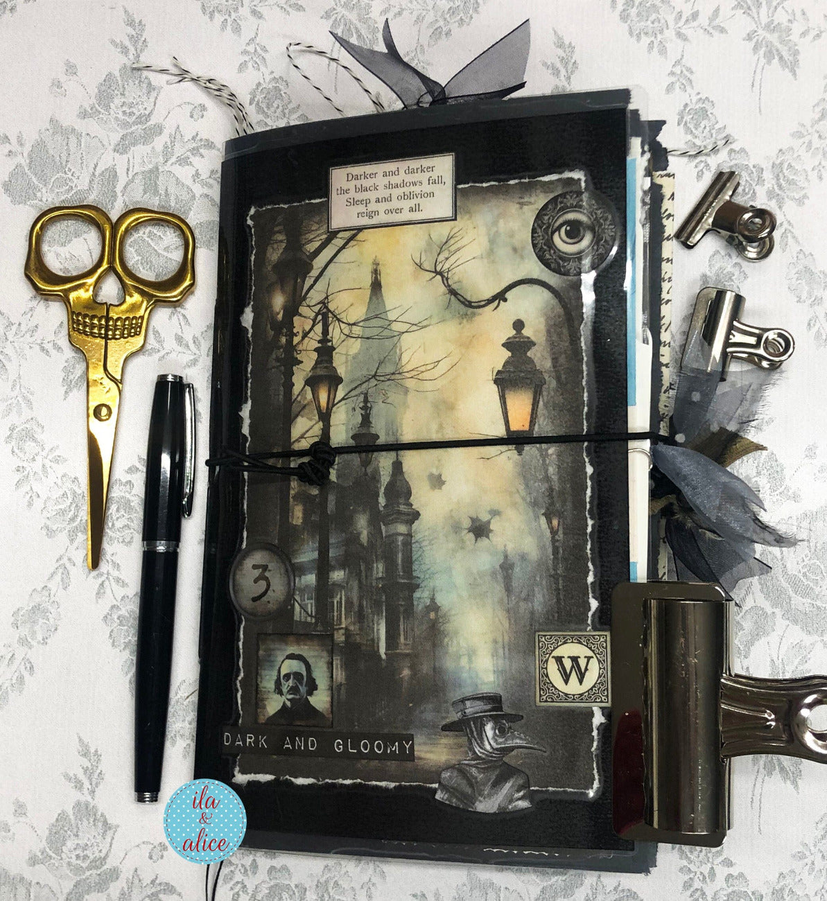 Creepy Dark & Gloomy Winter Junk Journal w Spooky Collage Cover – ila ...
