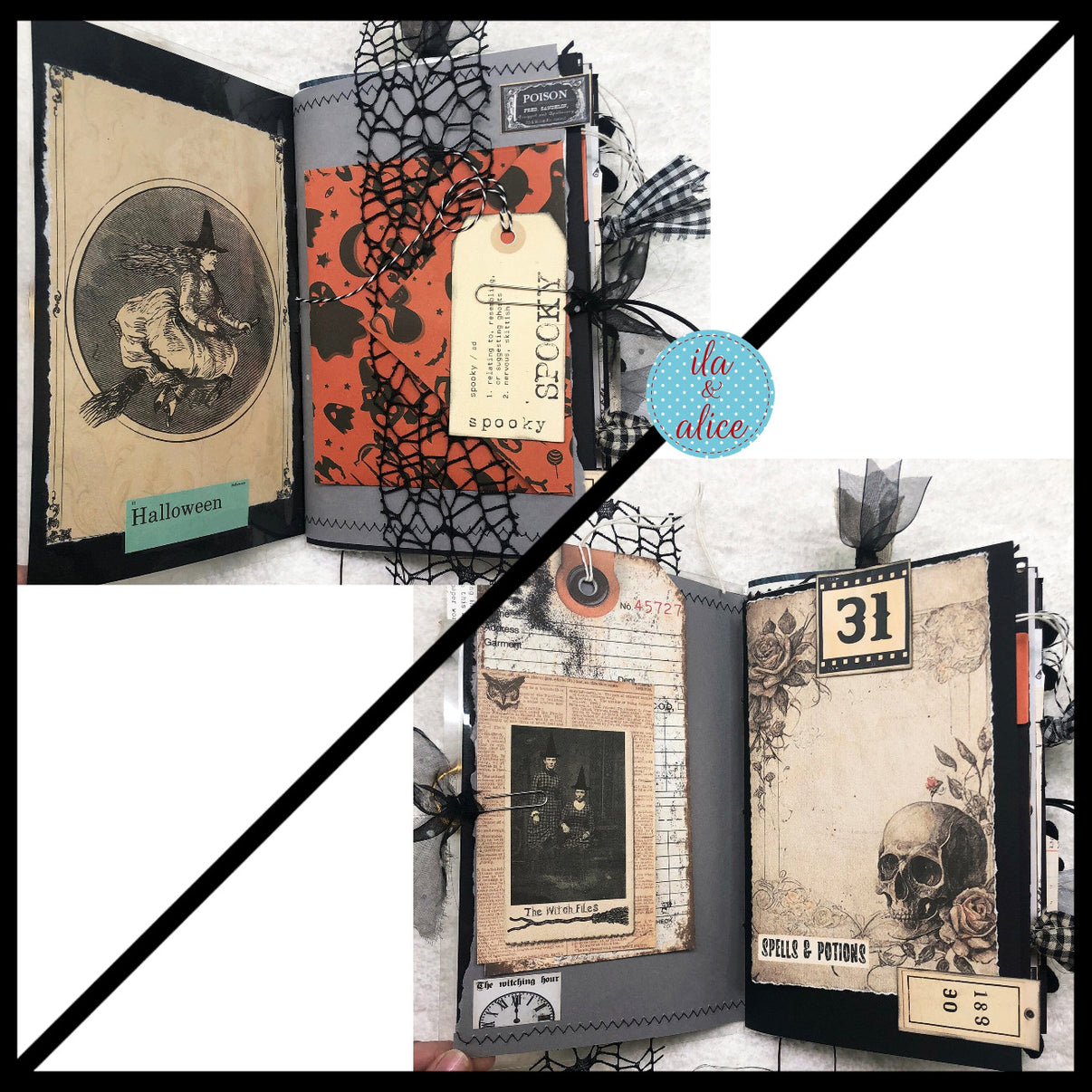 Spooky Retro Witch Orange & Black Halloween Journal – ila & alice