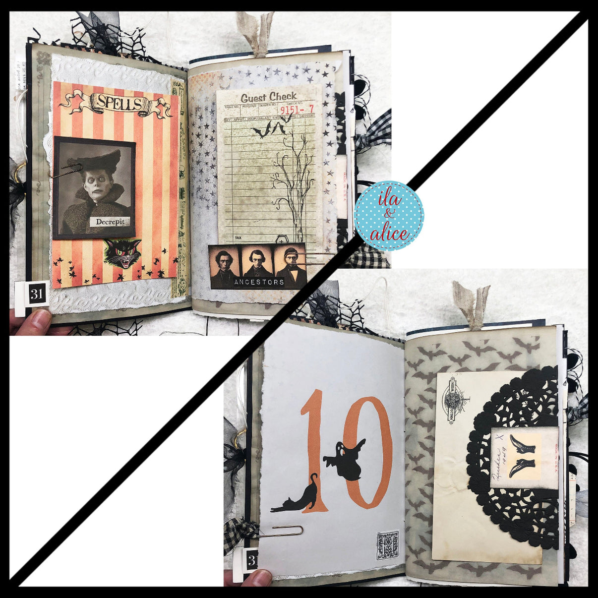 Spooky Retro Witch Orange & Black Halloween Journal – ila & alice